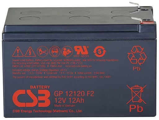 CSB 12V 12Ah GP12120 zárt ólomsavas zselés akkumulátor - Akkumulátorok ...